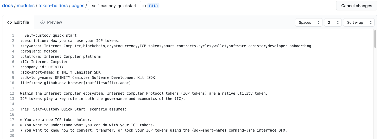 Edit this page links broken on all docs · Issue #506 · dfinity/docs · GitHub