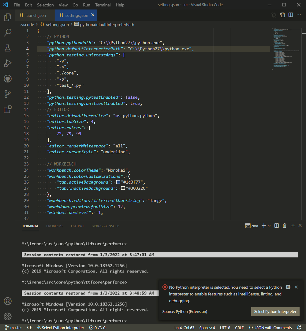 Cannot Select Python Interpreter When Running Python Prints Out More 