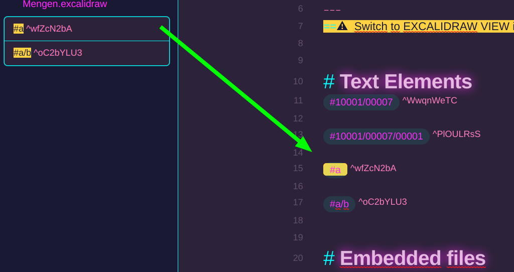 BUG: The behavior of tags in Excalidraw Drawing and Excalidraw Markdown are different. · Issue ...