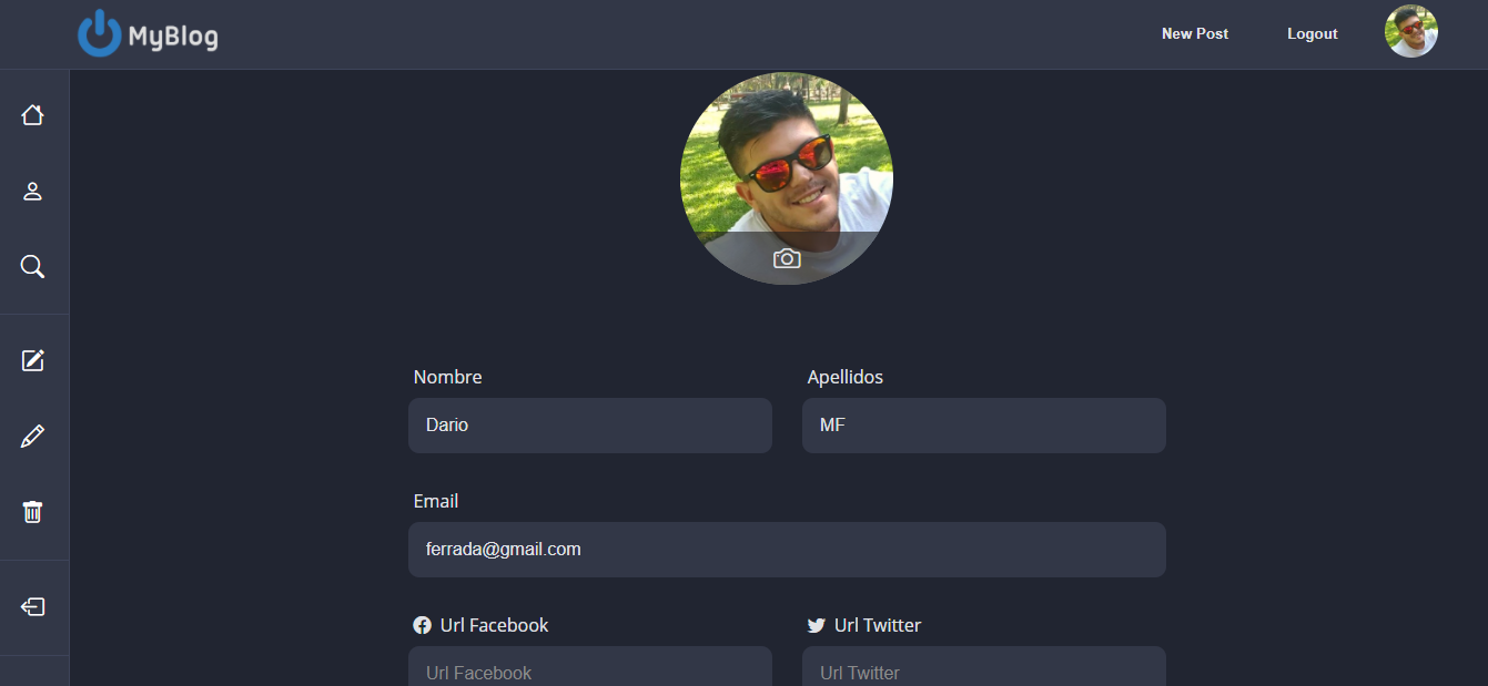 GitHub - Dario-MF/app-MyBlog: App creada en React, consumo de API propia