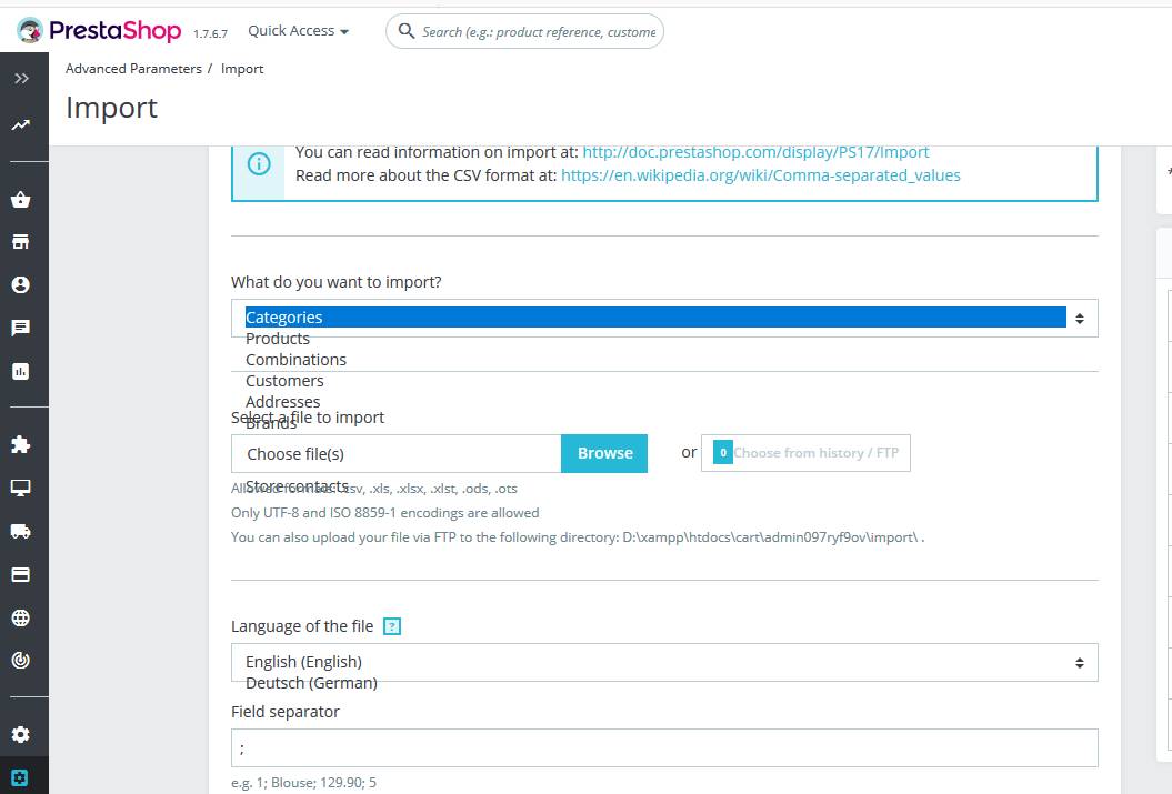import not working · Issue #20602 · PrestaShop/PrestaShop · GitHub
