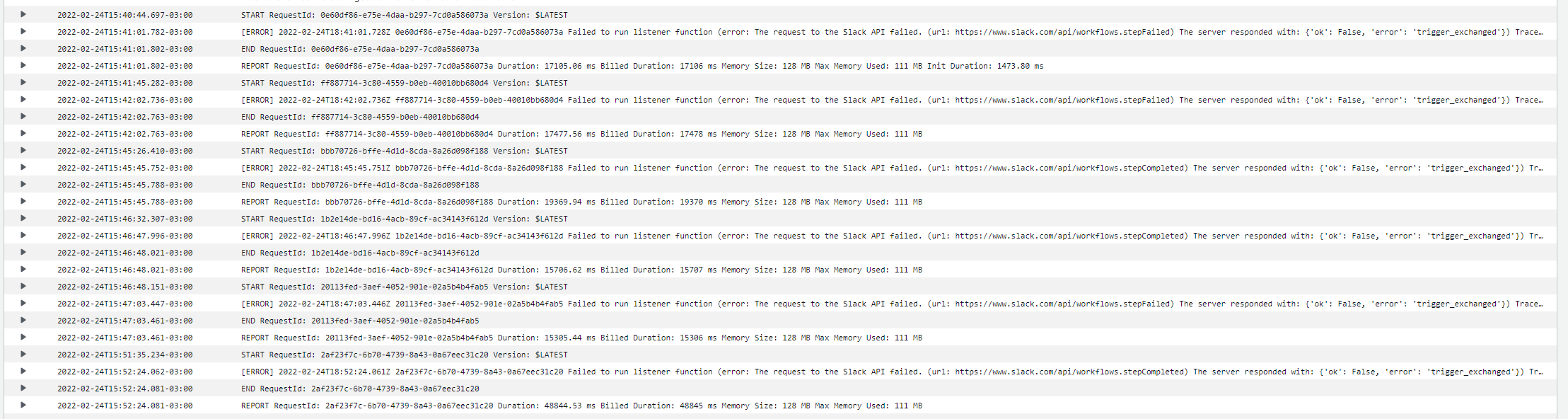 trigger_exchanged error using AWS Lambda + Workflow Steps · Issue #600 · slackapi/bolt-python ...