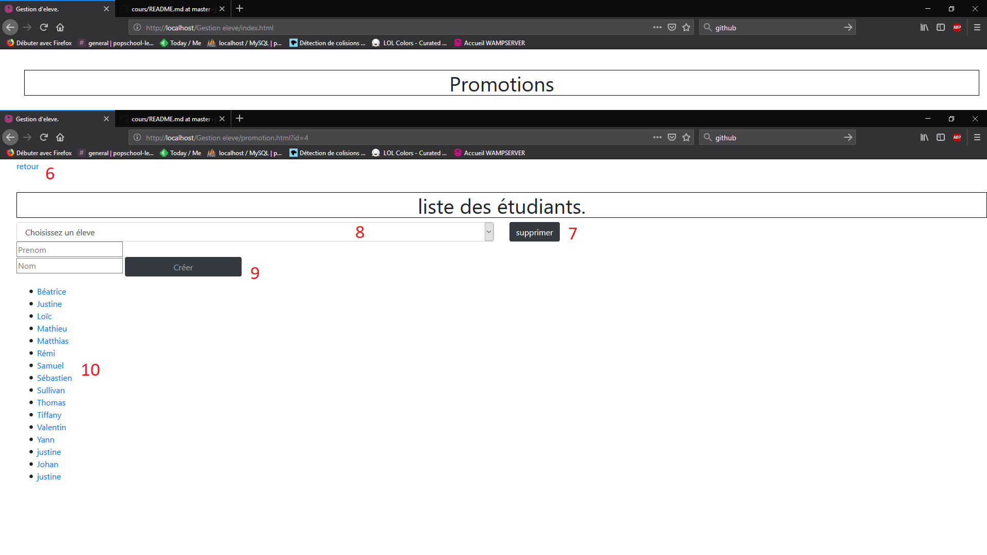 GitHub - yaushii/Gestion-eleve