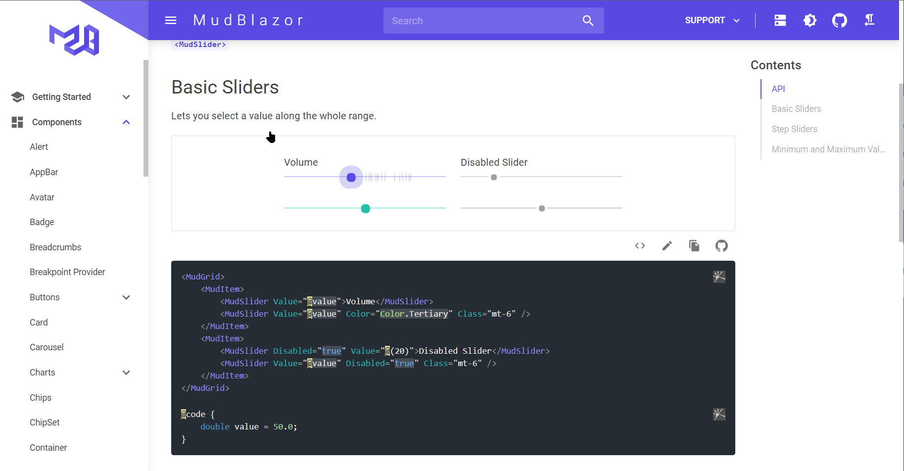 Dragging the cursor along the Slider leaves marks of its passage when ...