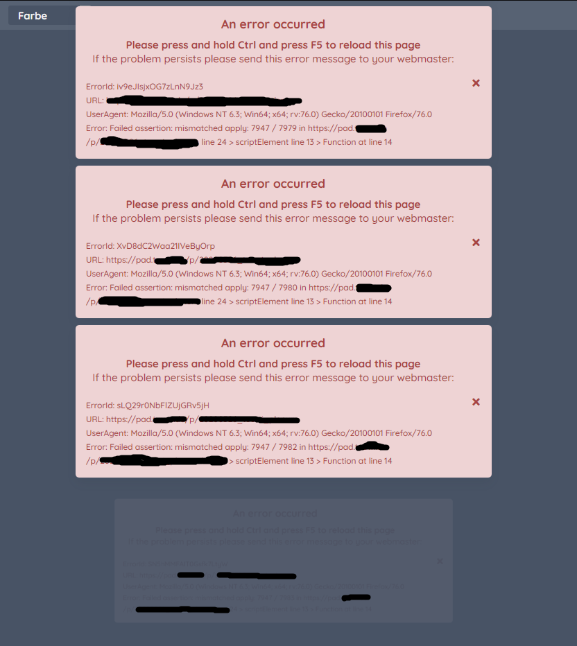 [Bug] Faild assertion: mismatched apply · Issue #4090 · ether/etherpad-lite · GitHub