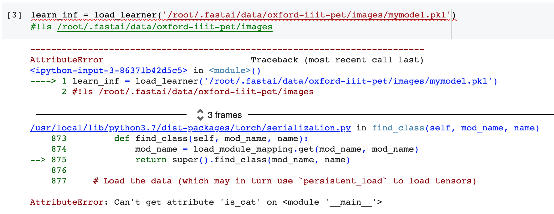 learn.export() and learn_inf = load_learner('export.pkl') not working · Issue #472 · fastai ...