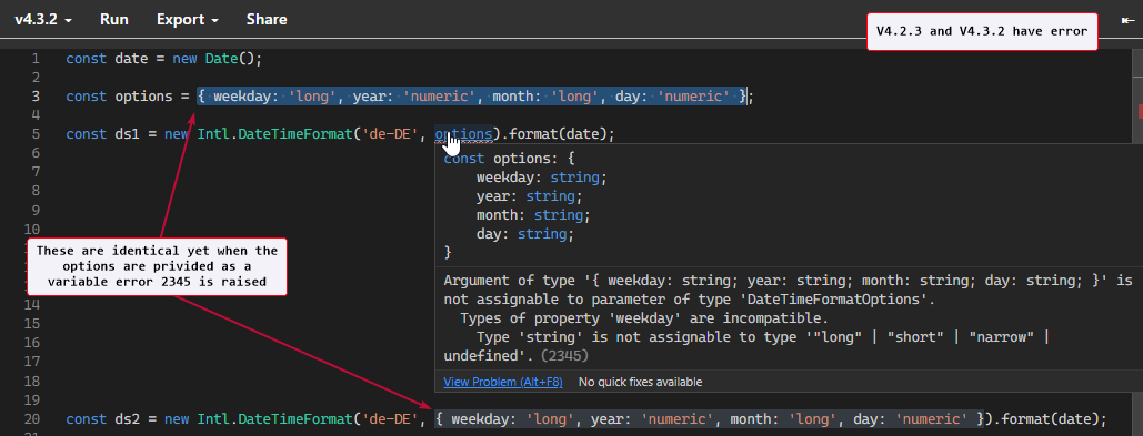 Error 2345 when options are a variable (but not if options are provided inline) · Issue #44613 ...
