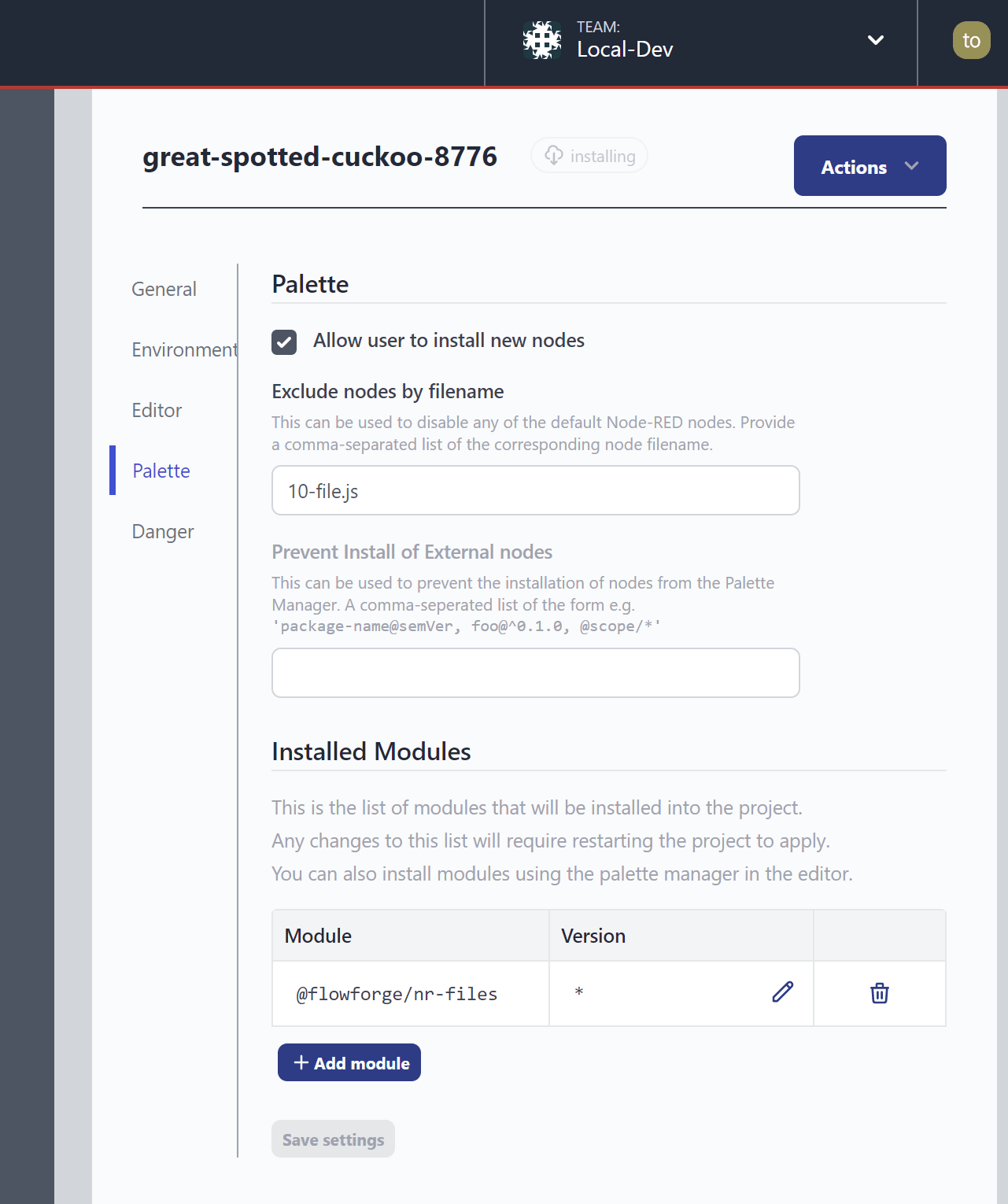 Difficulty editing project settings when project state is intermediate · Issue #1231 · FlowFuse ...