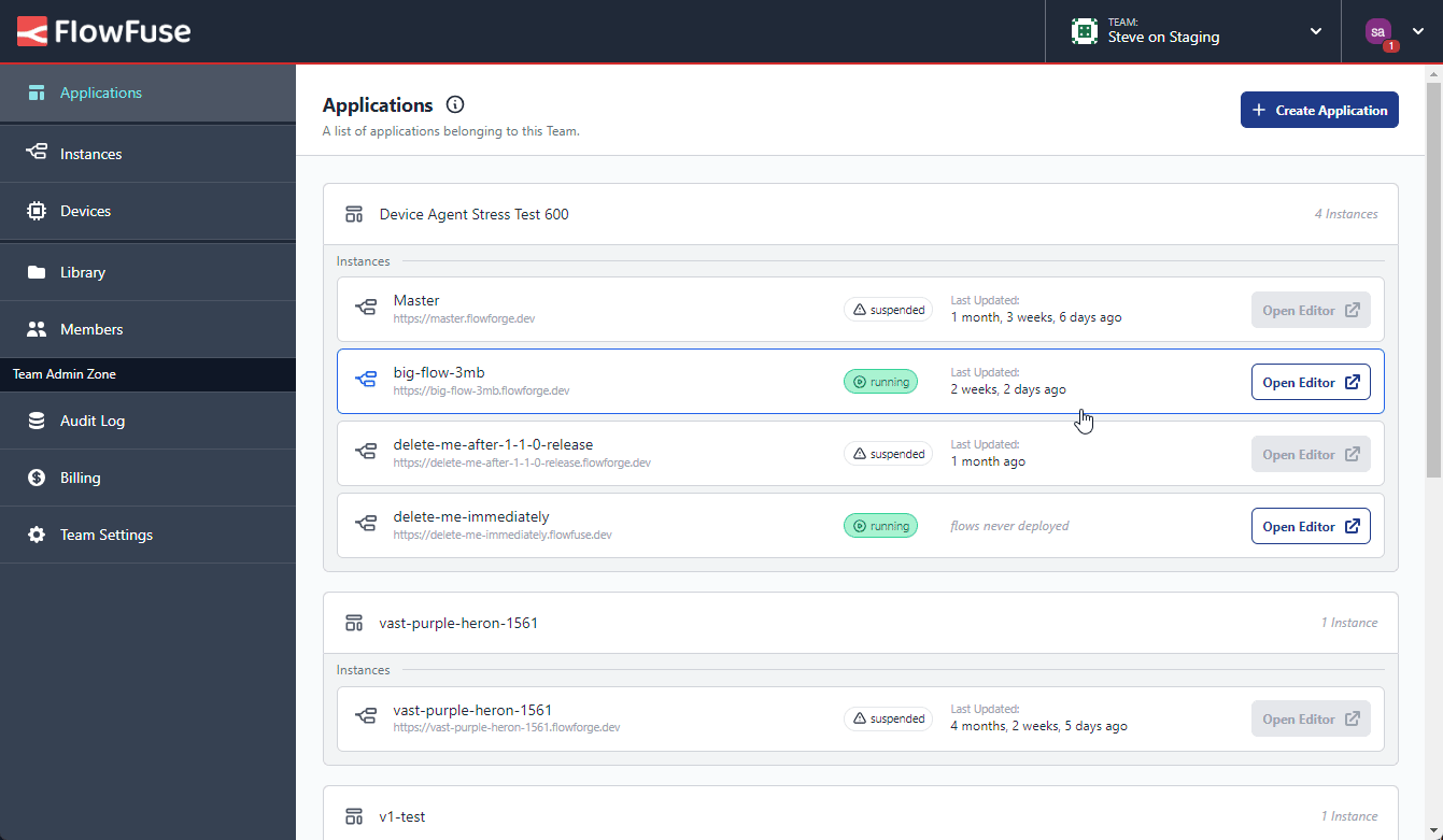 Feature: Introduce a way to create an application without an instance · Issue #1986 · FlowFuse ...