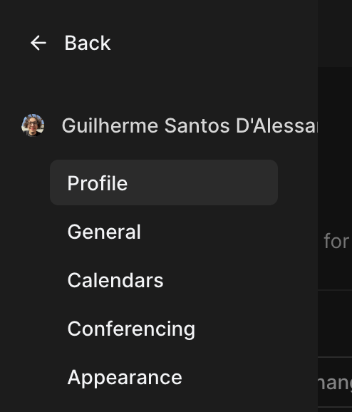 User Full Name Overflowing Nav Bar Width On Settings Page · Issue 8977 · Calcom · Github 