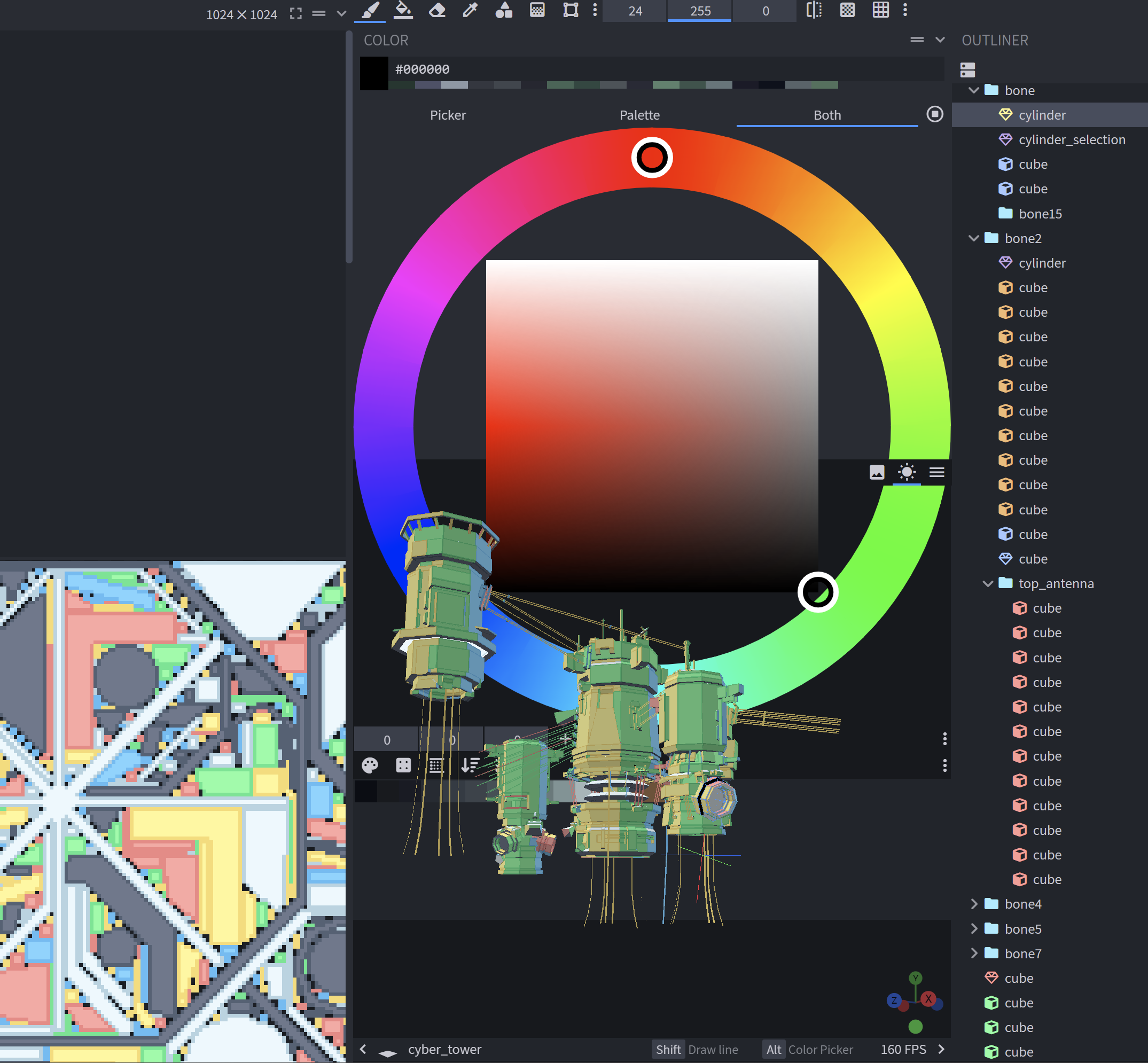 [Beta] [Issue] Color window toolbars render behind model on top slot · Issue #1330 · JannisX11 ...