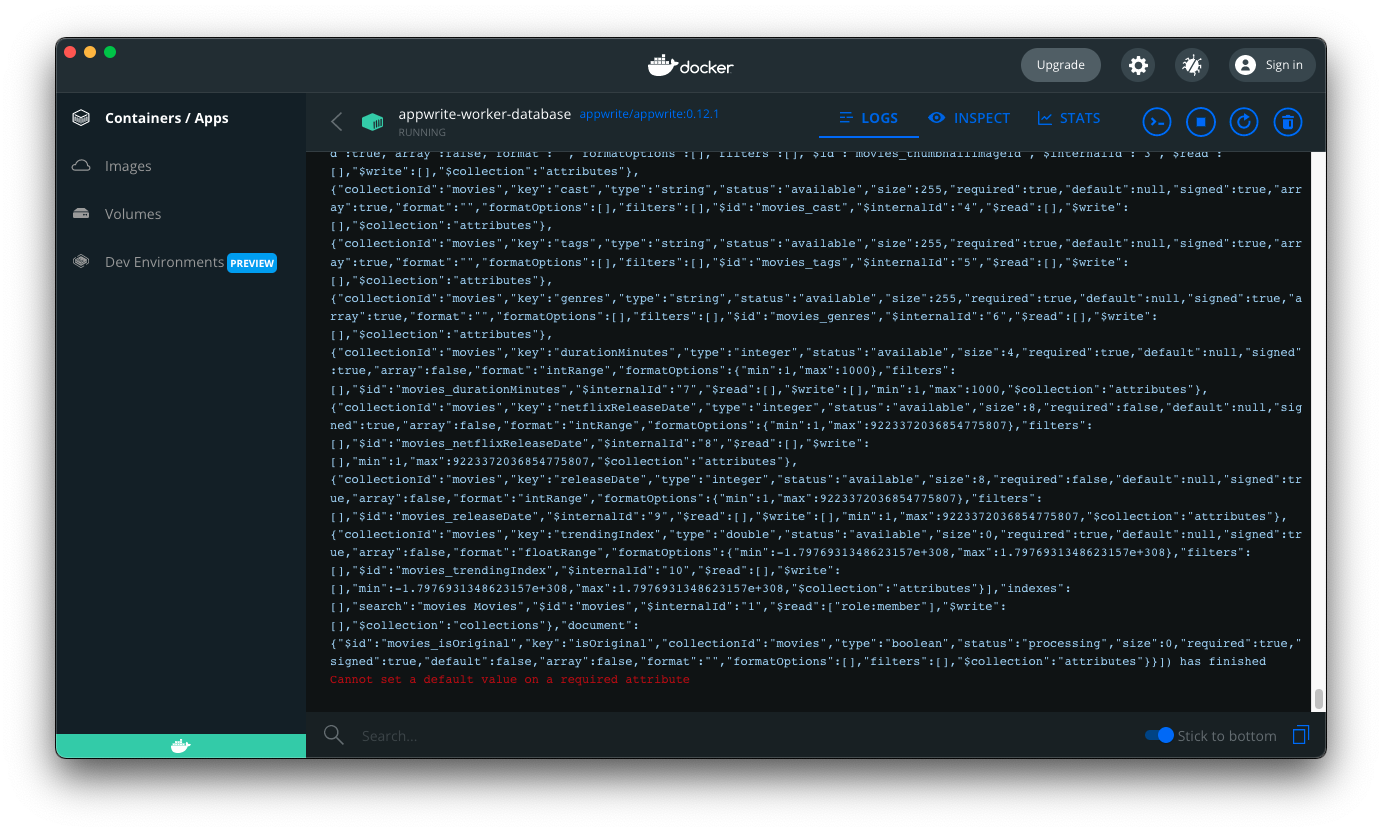 🐛 Bug Report I Cant Create Boolean Attribute · Issue 2677 · Appwriteappwrite · Github