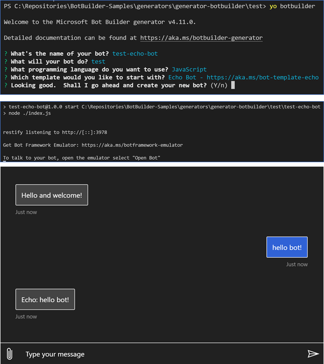 [#3499] Migrate JS samples and generators to Cloud Adapter - generator-botbuilder folder by ...