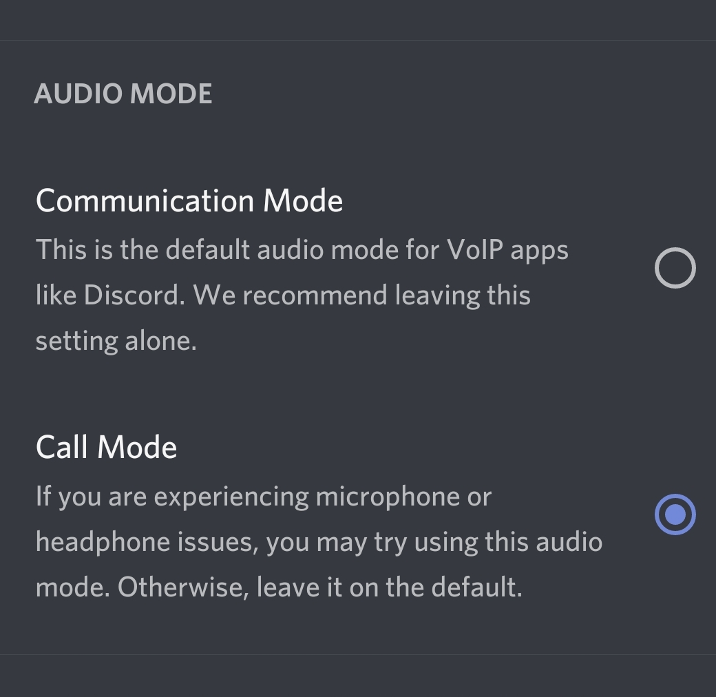 Call and Communication Mode settings · Issue #886 · Aliucord/plugin-requests · GitHub