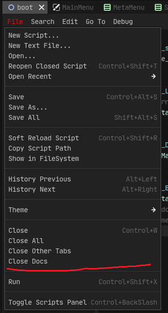 Implement "Close Tabs Below" in the script editor · Issue #5976 · godotengine/godot-proposals ...