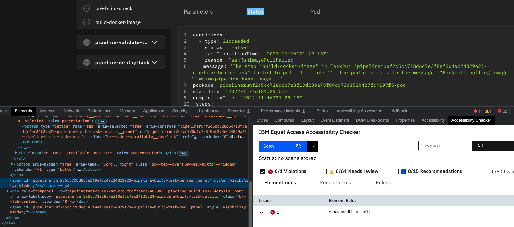 Fix accessibility violations by kaushalnavneet · Pull Request #2594 · tektoncd/dashboard · GitHub