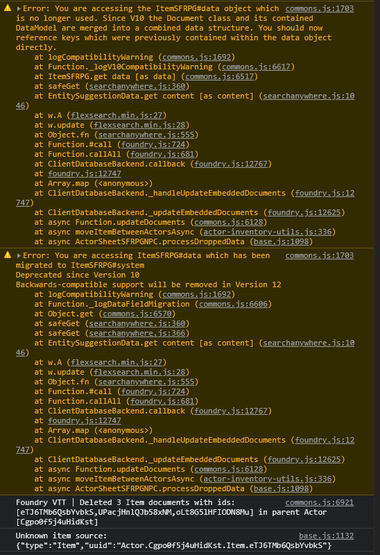 Items do not show within containers in NPC inventories · Issue #779 · foundryvtt-starfinder ...