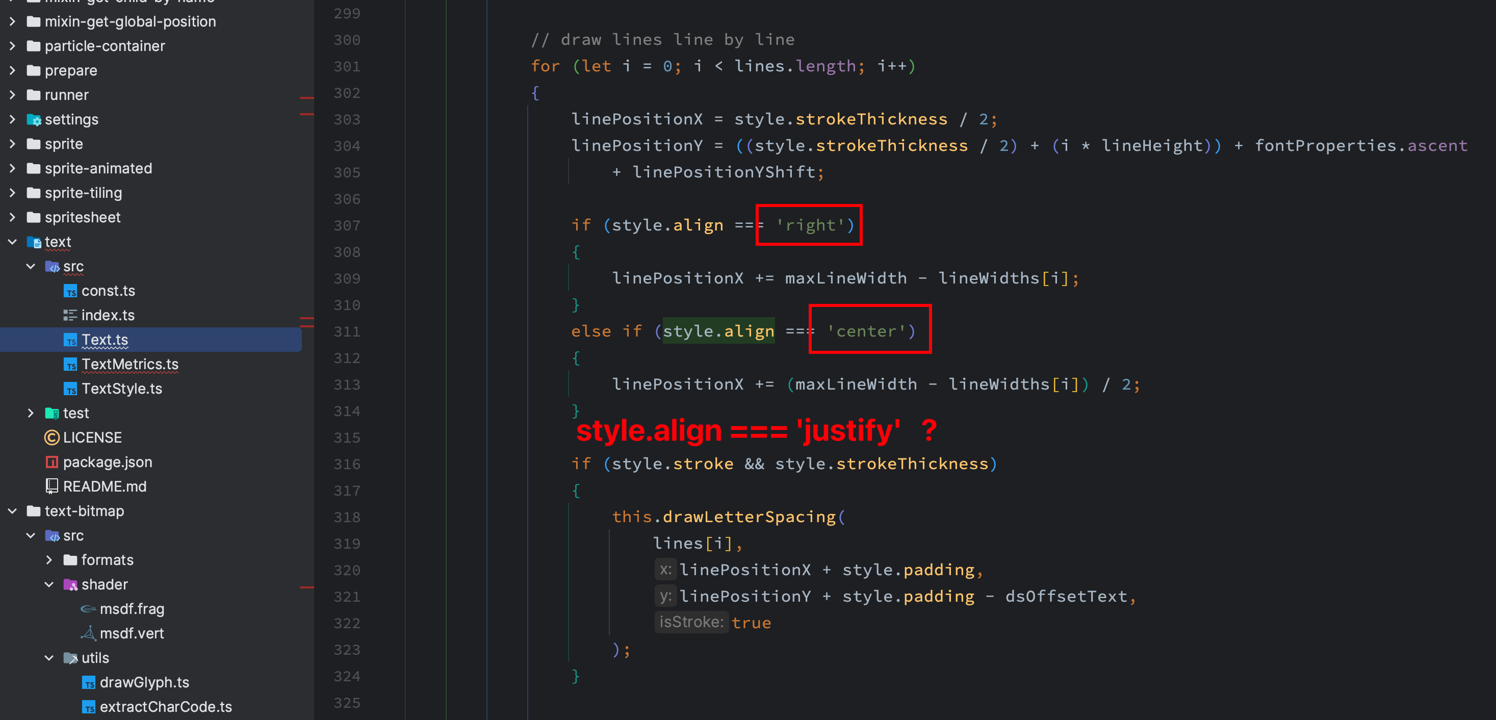 Bug: The attribute align='justify' of Text does not take effect · Issue #9574 · pixijs/pixijs ...