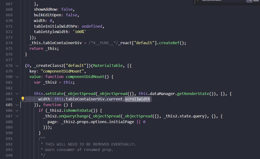 Cannot read properties of null (reading 'scrollWidth') · Issue #500 · material-table-core/core ...