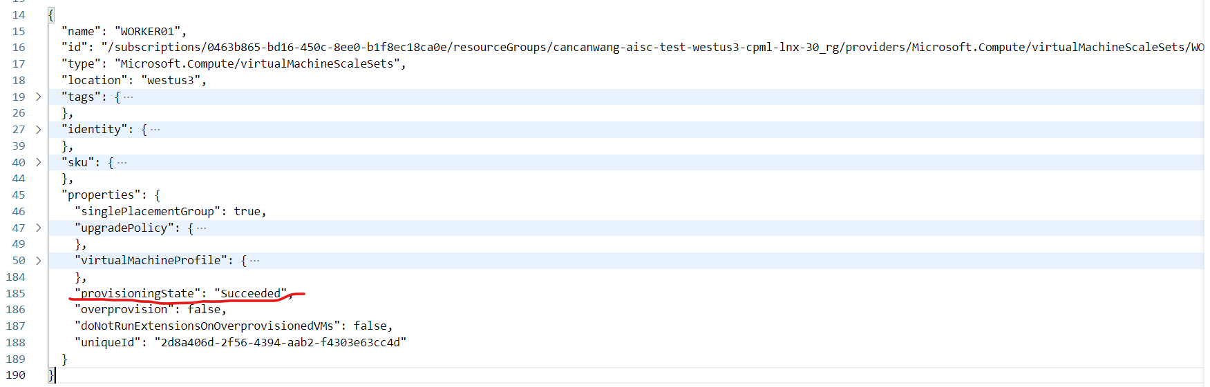 call GetLongRunningOperationResultAsync with header "Azure-AsyncOperation" and get 200 ...