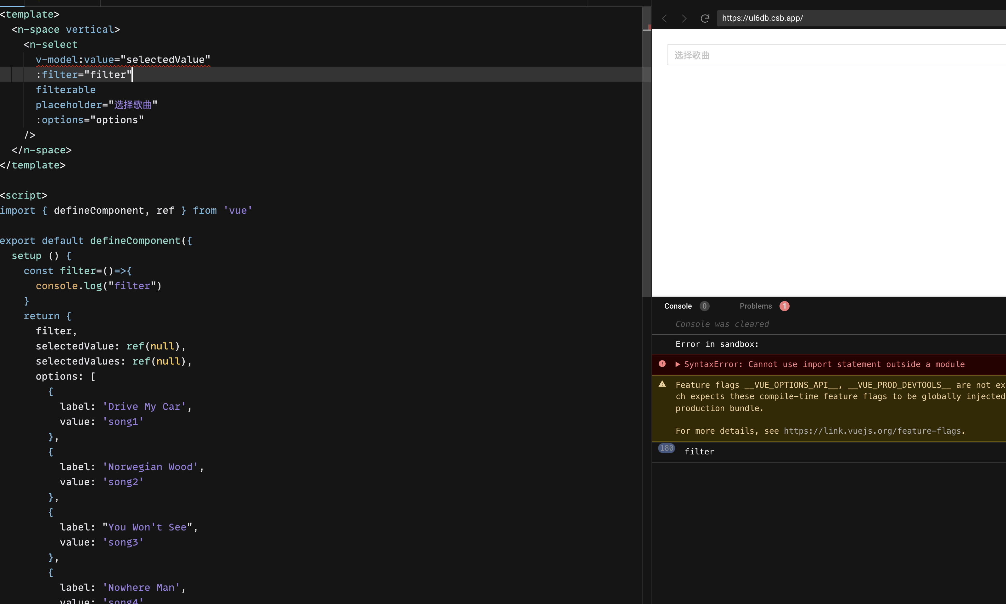Select筛选函数被多次触发 · Issue #2167 · tusen-ai/naive-ui · GitHub