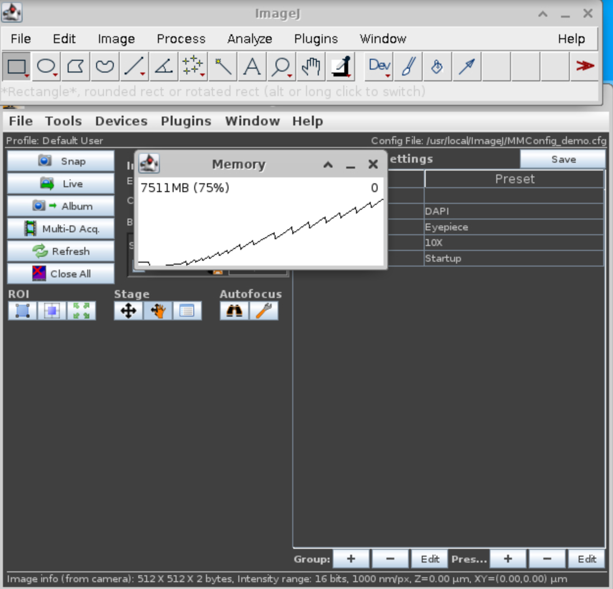 Memory ramps up with repeated calls to getImage() · Issue #371 · micro-manager/pycro-manager ...