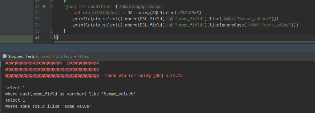 Field::likeIgnoreCase should cast lhs operand just like Field::like and Field::similarTo · Issue ...