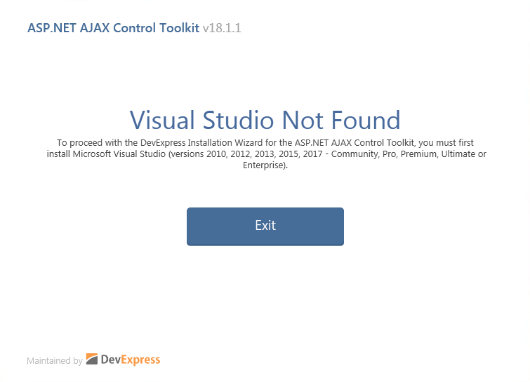 Installer: support VS 2019 · Issue #482 · DevExpress/AjaxControlToolkit ... Installer: support VS 2019 · Issue #482 · DevExpress/AjaxControlToolkit ...