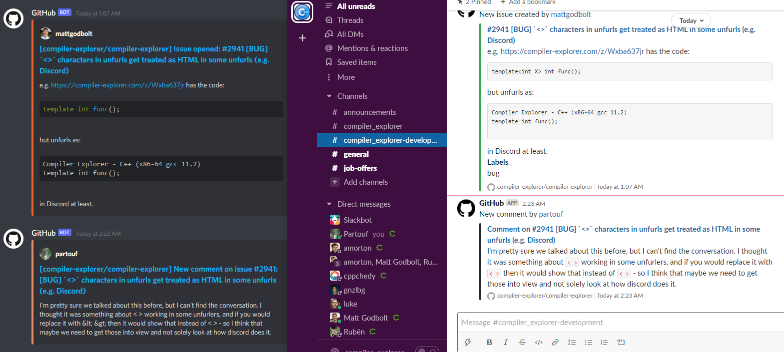 [BUG] ` ` characters in unfurls get treated as HTML in some unfurls (e.g. Discord) · Issue #2941 ...