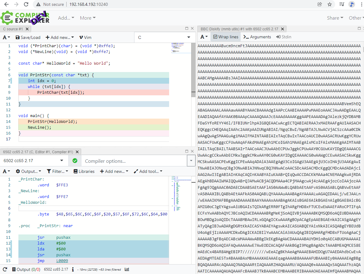 6502 Execution Things Issue 3182 Compiler Explorer Compiler