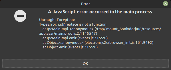 Getting an error when trying to change song · Issue #383 · jeffvli/sonixd · GitHub