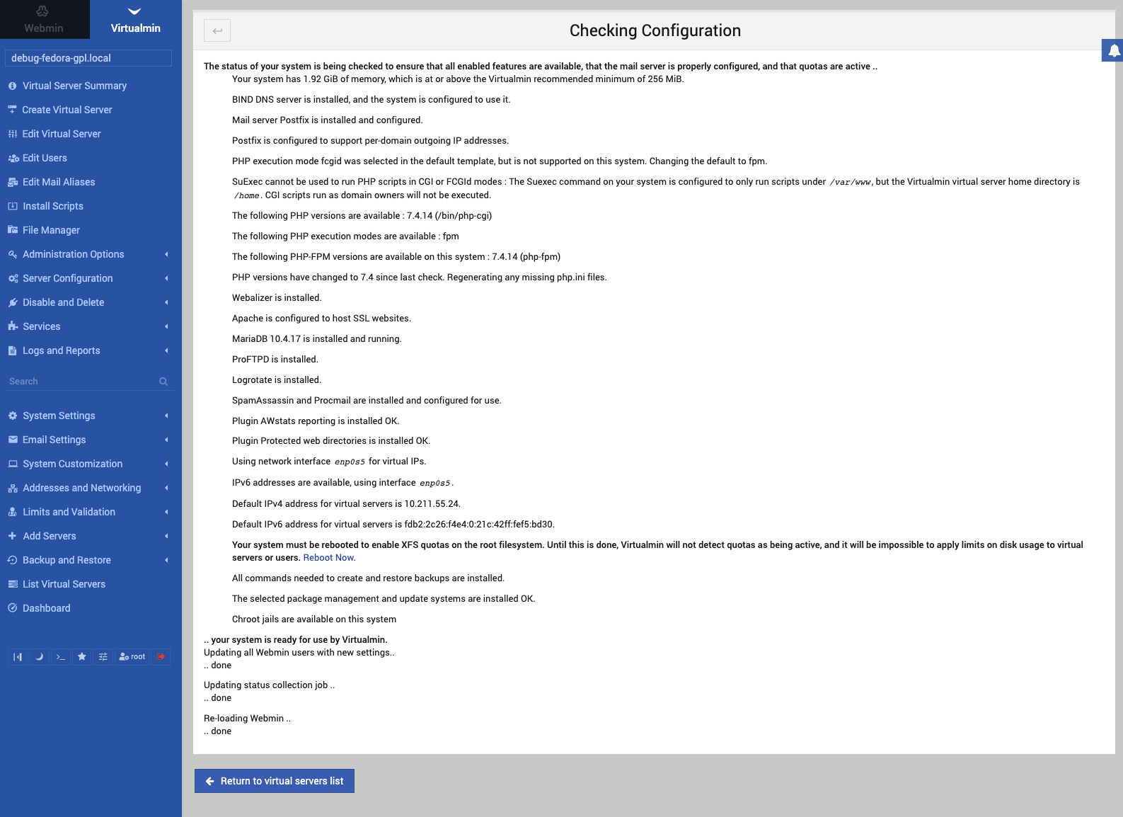 Installer for Fedora · Issue #43 · virtualmin/virtualmin-install · GitHub