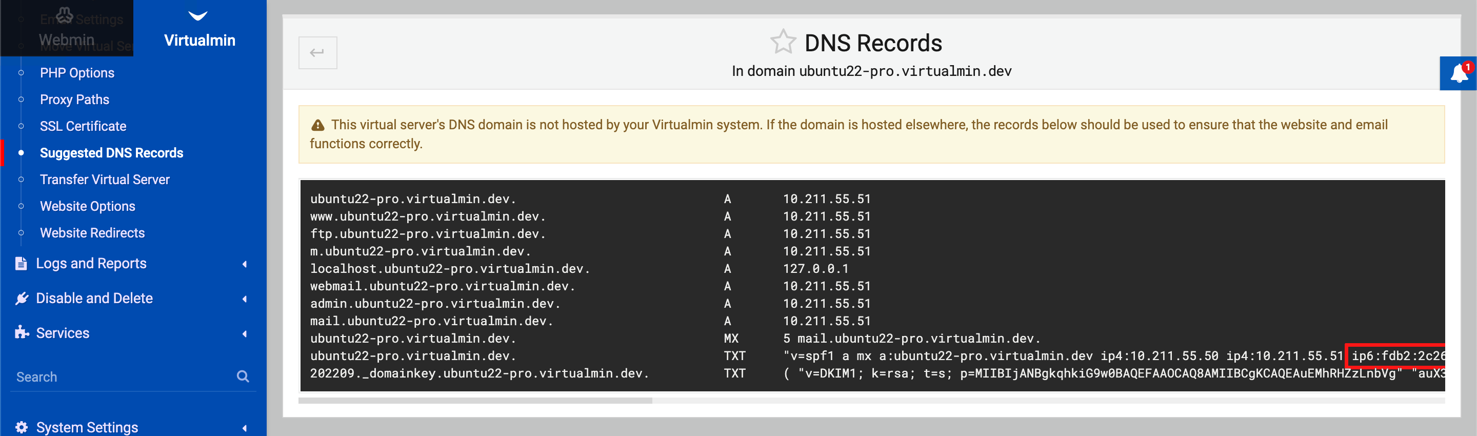 SPF contains IPv6 when IPv6 is disabled for the server · Issue #469 · virtualmin/virtualmin-gpl ...