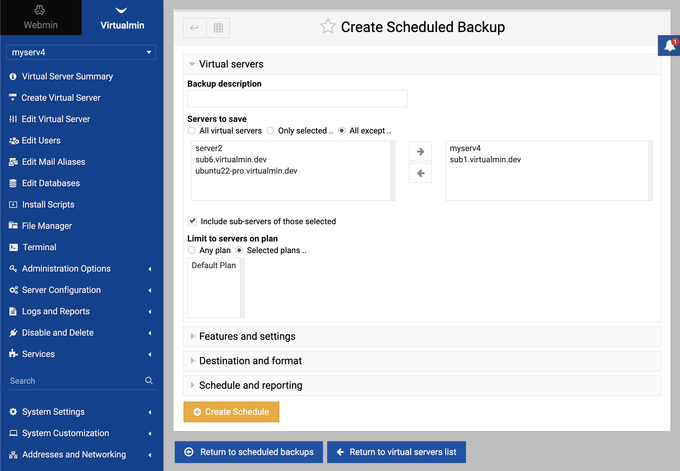 Backups: Servers to save new select · Issue #609 · virtualmin ...