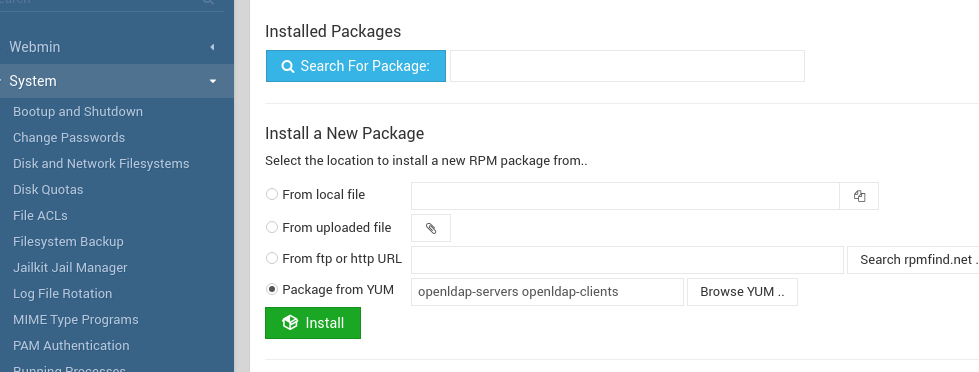Software Package: Install packages error · Issue #992 · webmin/webmin · GitHub