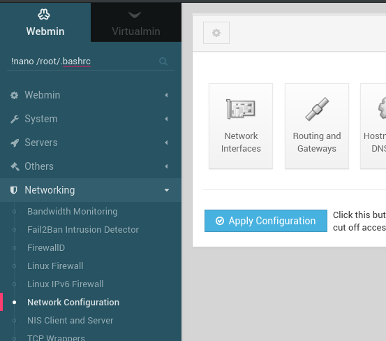 Theme: Inbuilt command line to raise internal file editor · Issue #1268 · webmin/authentic-theme ...