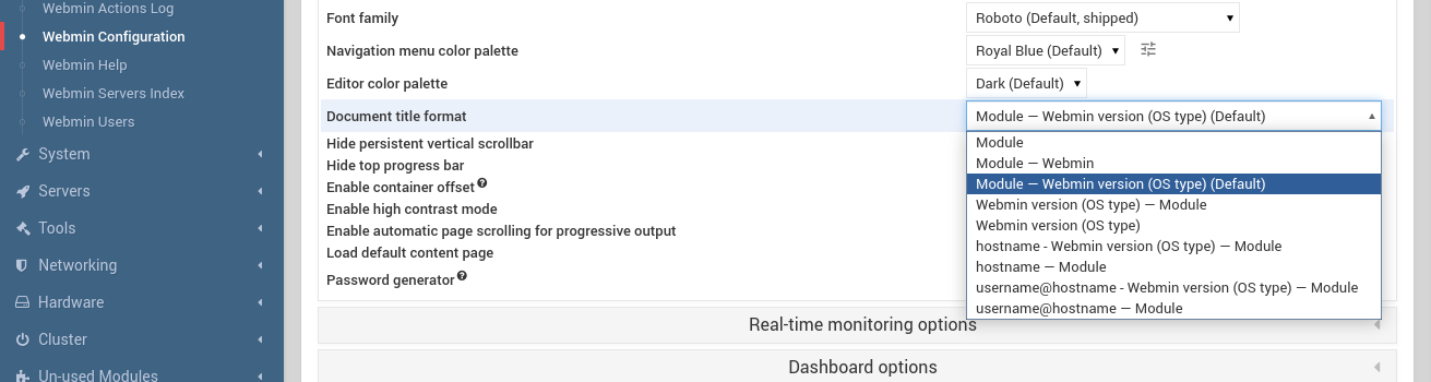 Make it possible to change title bar text · Issue #1326 · webmin/authentic-theme · GitHub