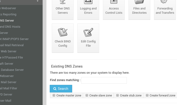 Bind DNS Server display problem · Issue #1336 · webmin/authentic-theme · GitHub