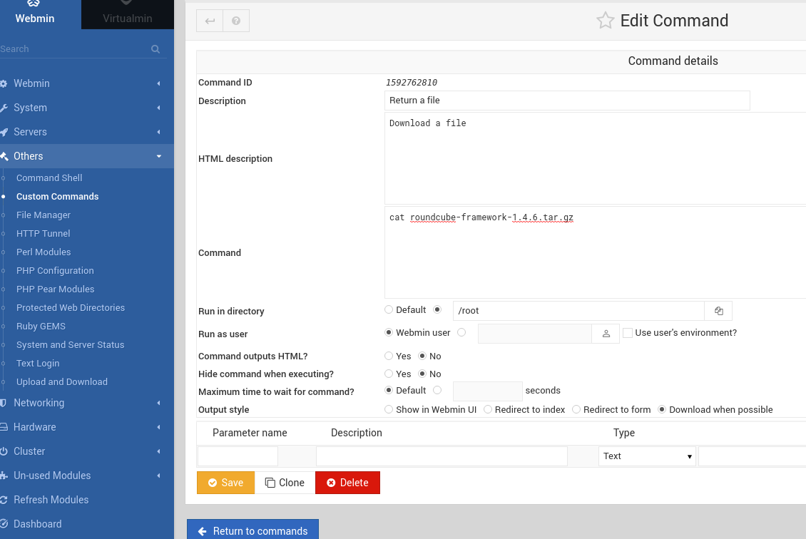 custom command with MIME Output not working with "Authentic theme" · Issue #1250 · webmin/webmin ...