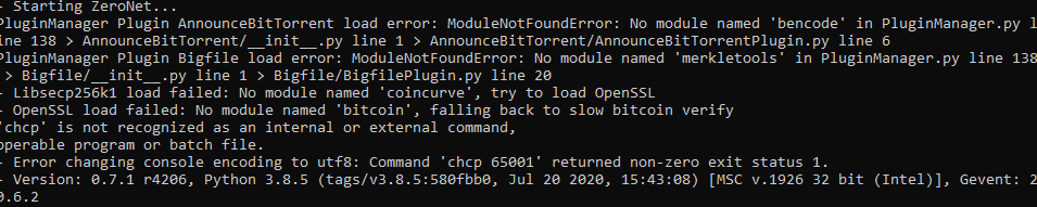 Unhandled exception: ModuleNotFoundError: No module named 'msgpack' · Issue #2620 · HelloZeroNet ...