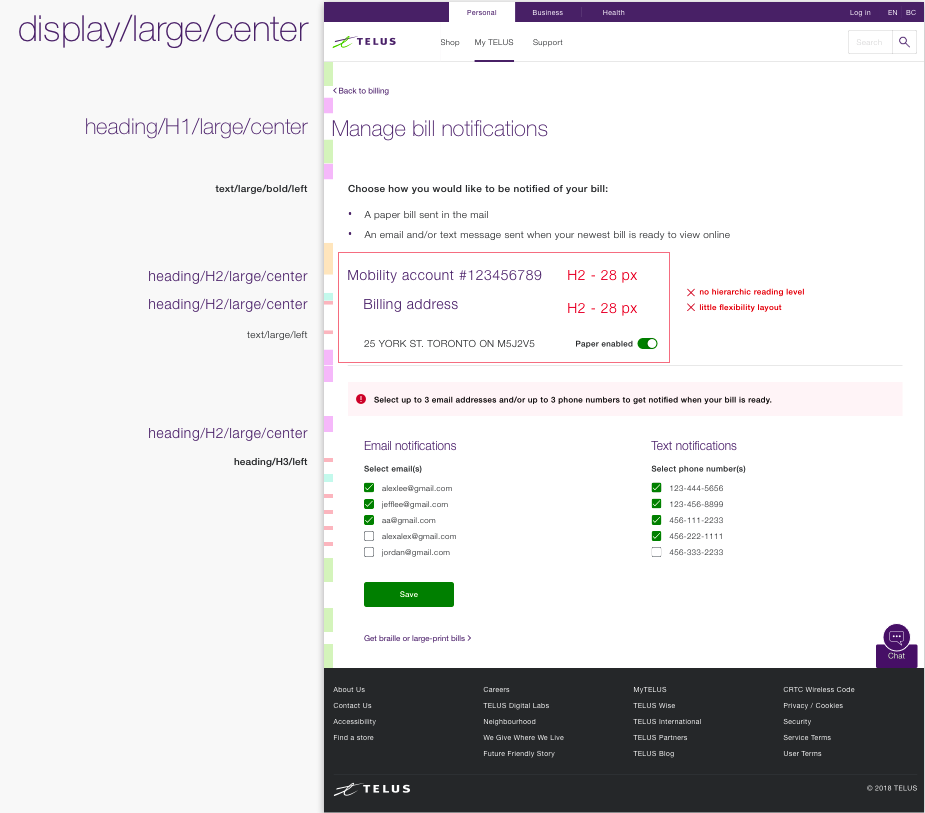 New font size for more flexible layout · Issue #939 · telus/tds-core ...