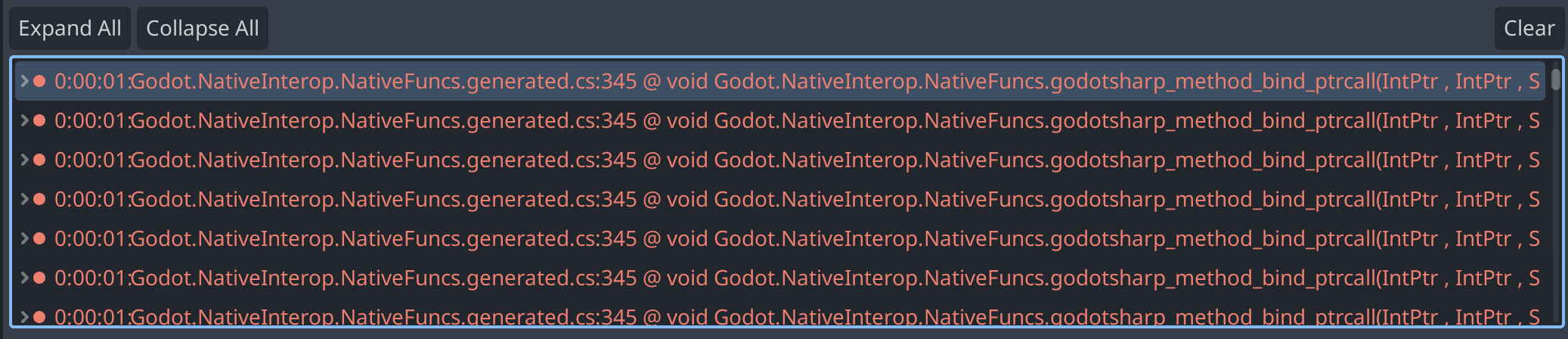 In C#, Polling for InputMap action that does not exist produces a difficult to debug error ...