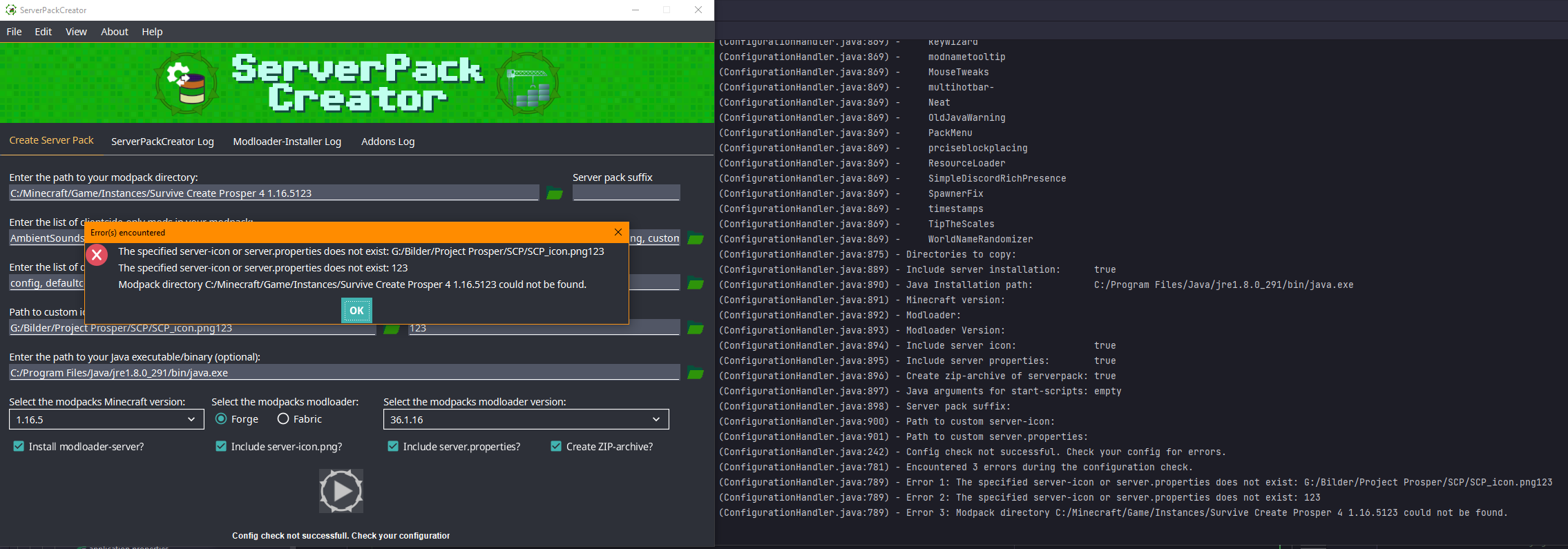 [Feature Request]: Improve error reporting · Issue #109 · Griefed/ServerPackCreator · GitHub