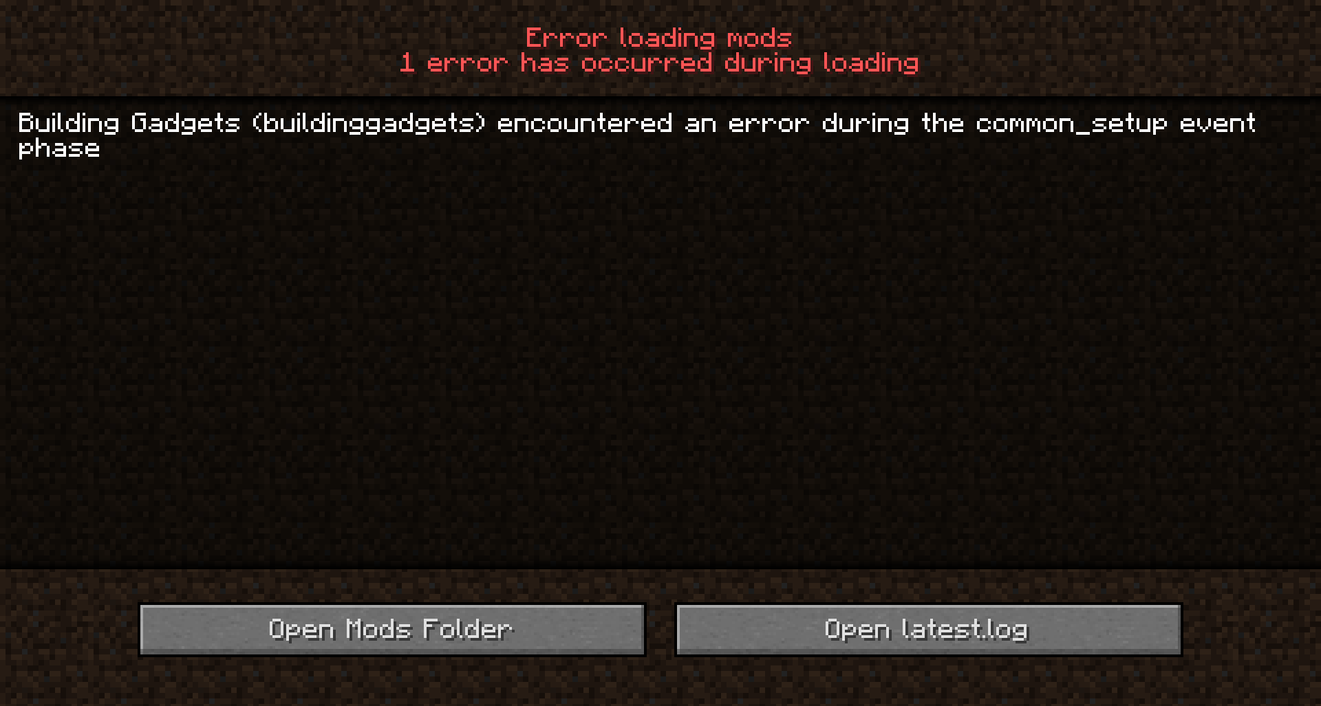 [1.14.4] Crash on load after update to buildinggadgets-3.0.3.jar java.lang.NoSuchMethodError ...