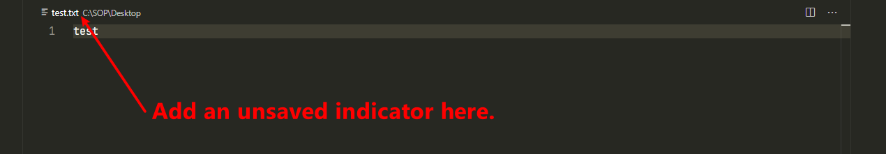 Please add an unsaved indicator to the Zen Mode. · Issue #103225 ...