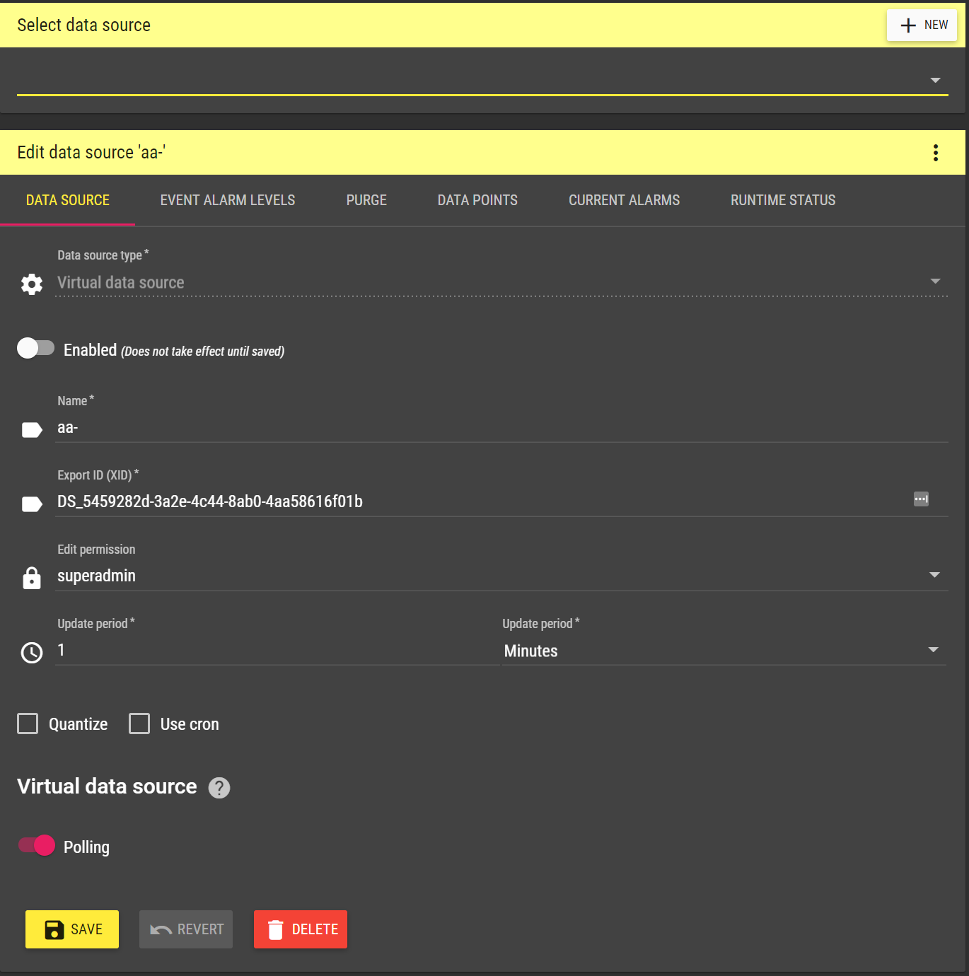Data sources page, newly created source not in list of sources? · Issue #198 · MangoAutomation ...