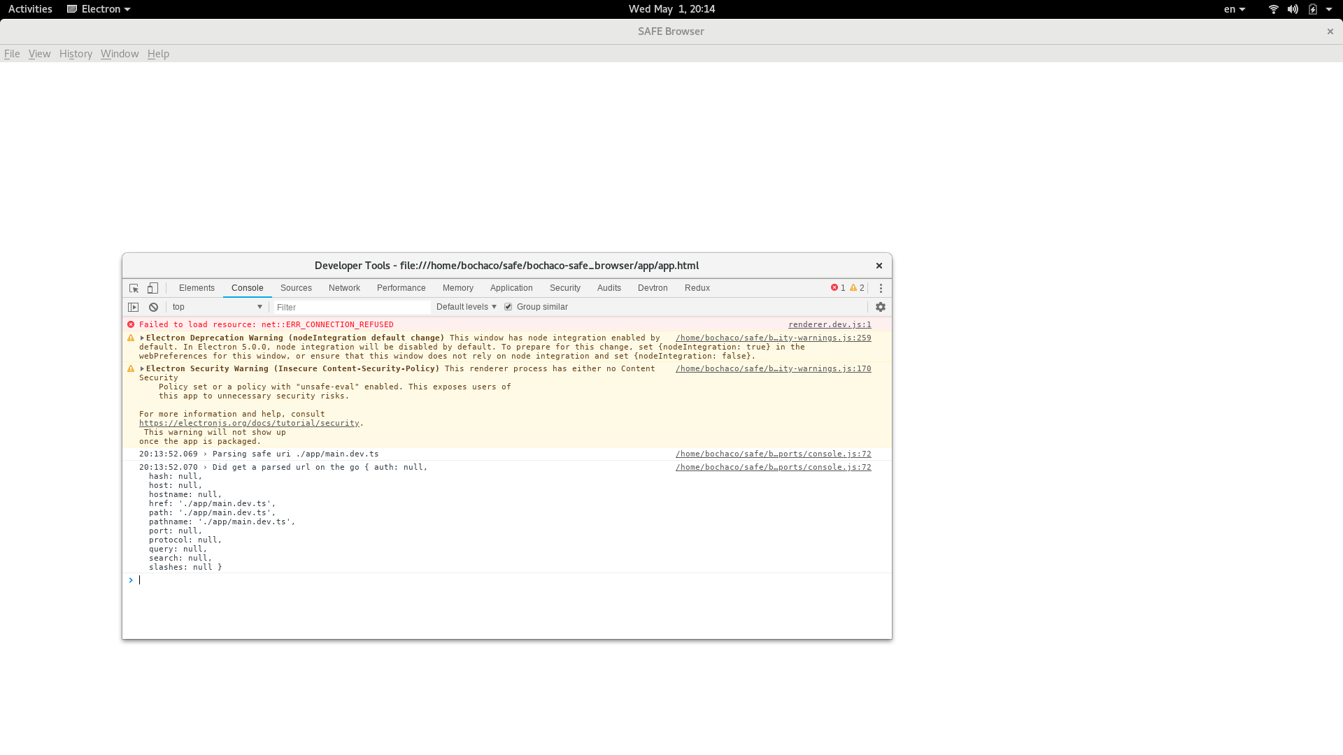 Running the browser from dev branch shows a blank screen sometimes · Issue #717 · maidsafe/sn ...