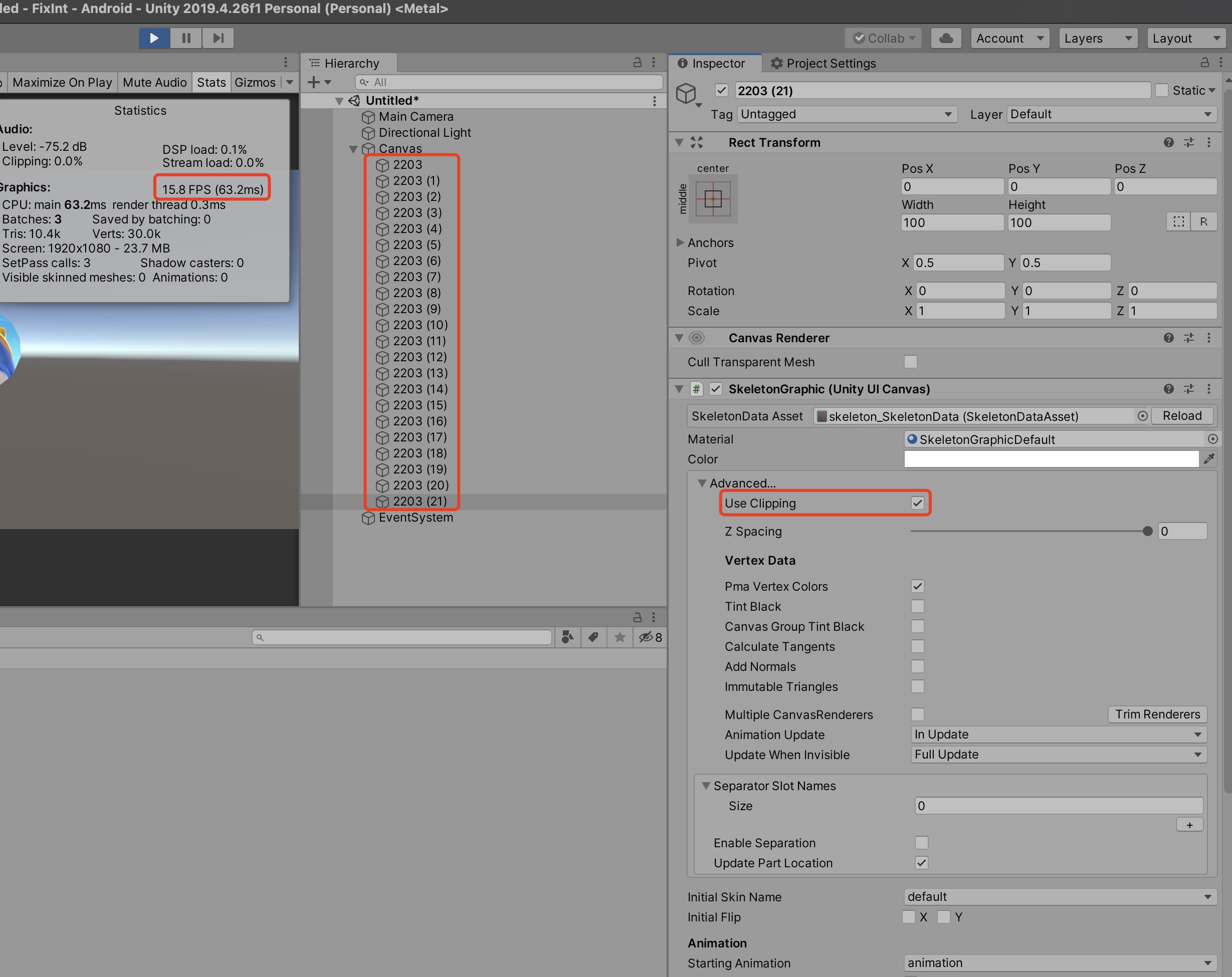 [unity] When using multiple clipping polygons, the number of frames drops sharply · Issue #2118 ...