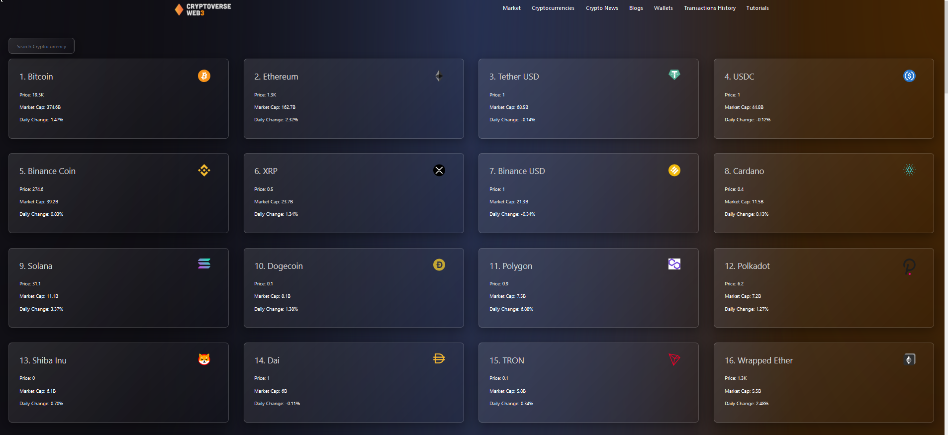 [FEATURE] Improve background design of cryptocurrencies page · Issue #45 · CryptoverseWeb3 ...