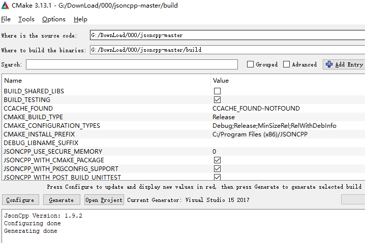 win10 CMake succeed，but VS2017and meson install failed · Issue #1034 · open-source-parsers ...